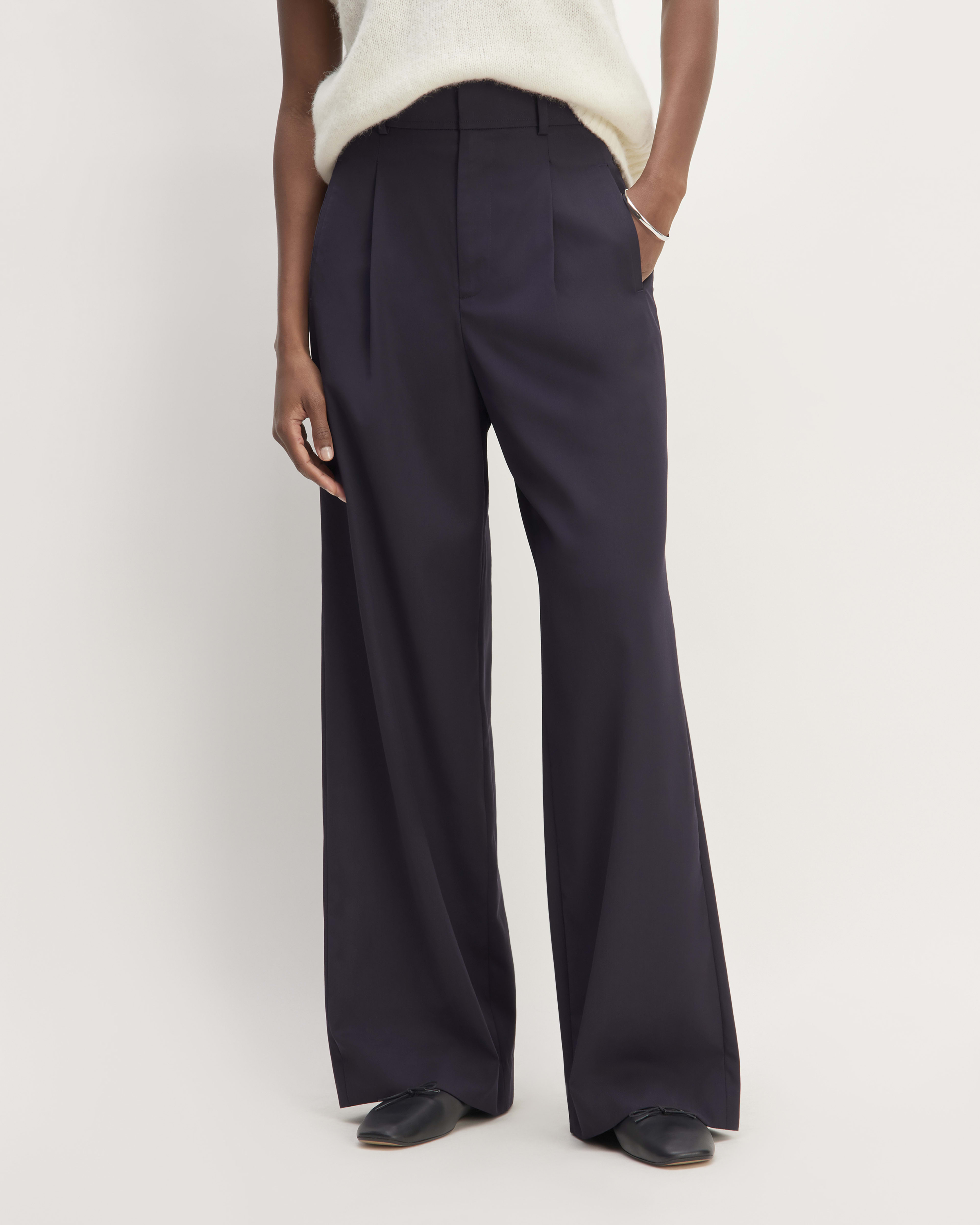 The Italian Wool Way-High® Drape Pant Navy – Everlane