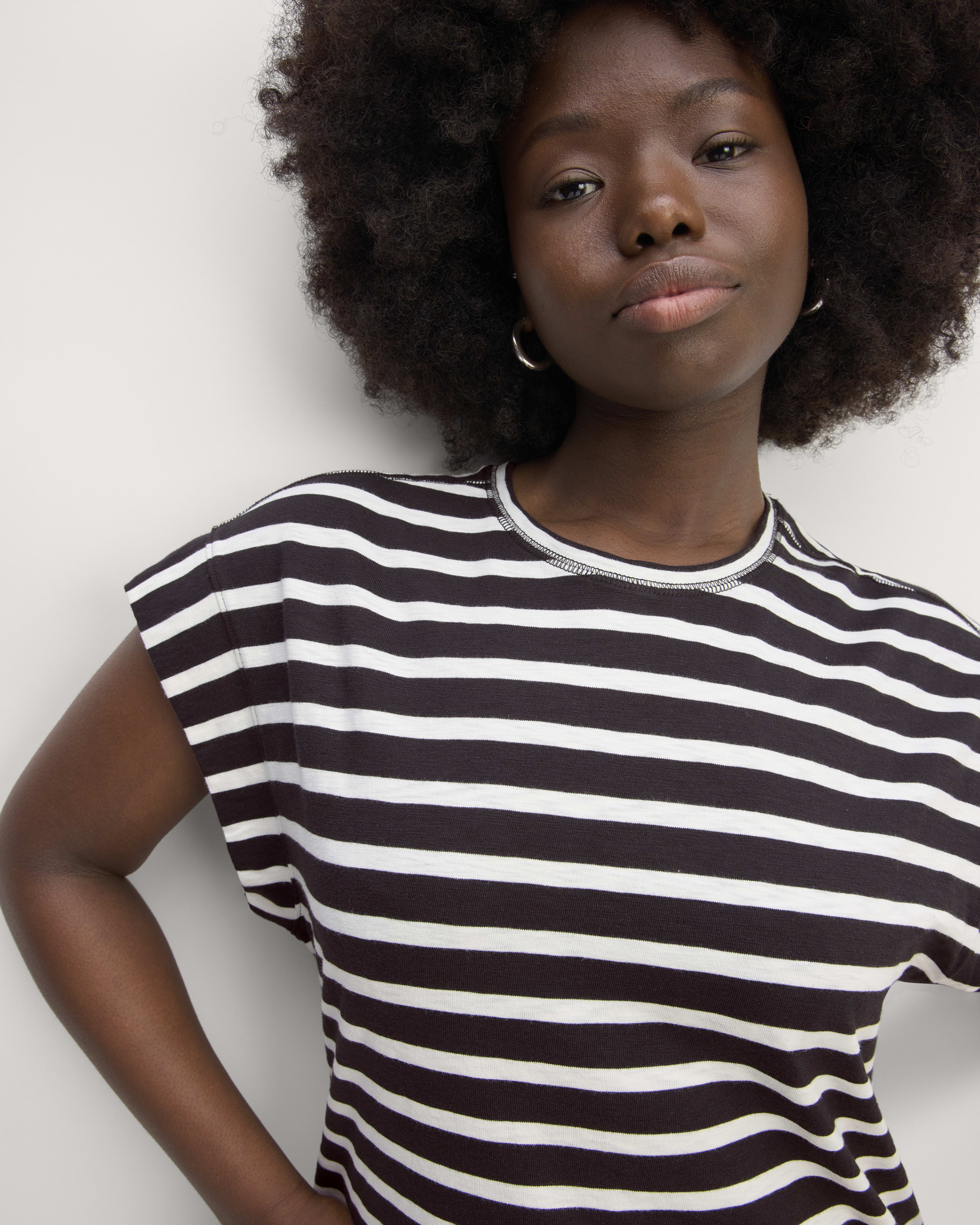 The Muscle Tee Midi Dress Black / Bone – Everlane