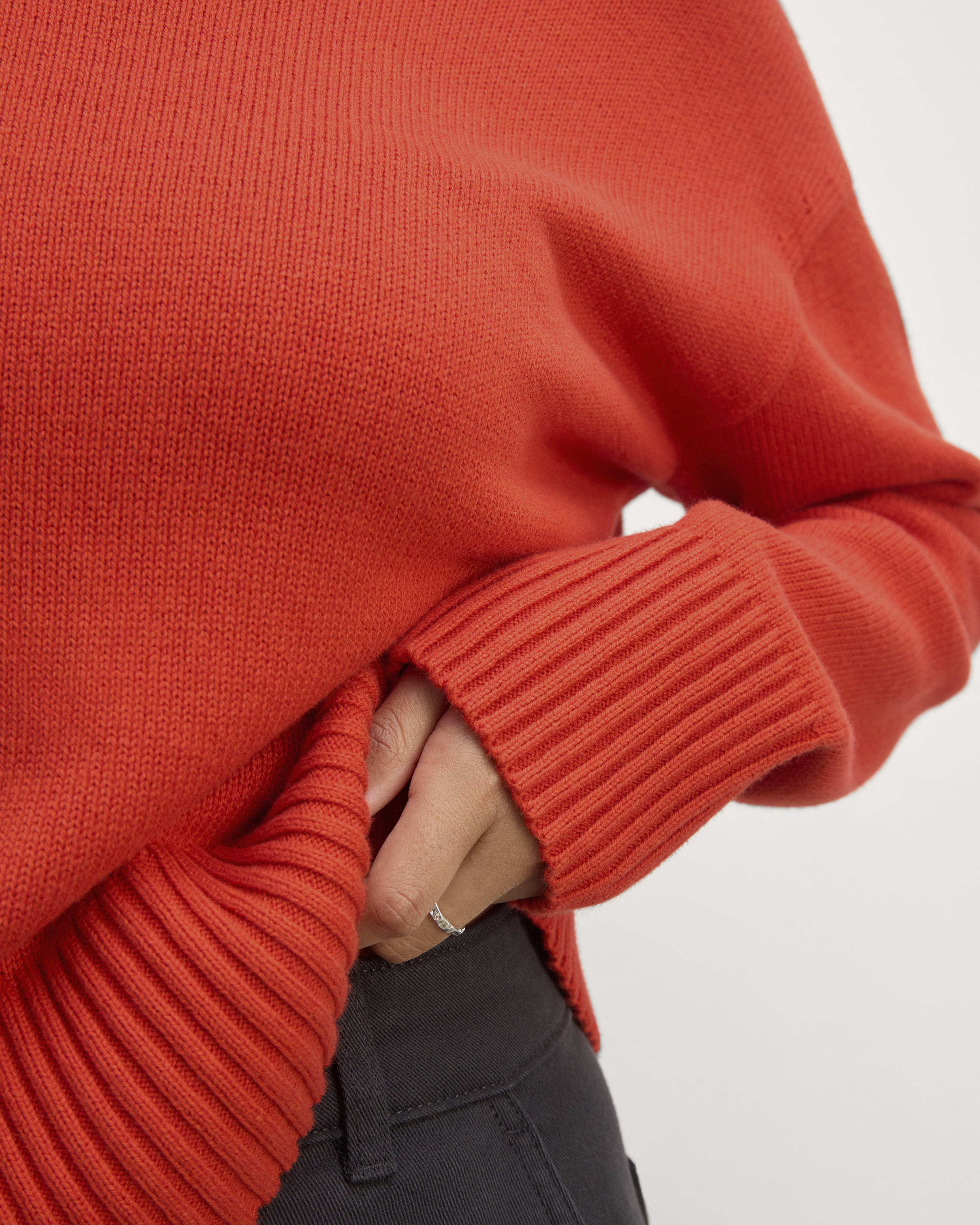 The Boxy Sweater in Everyday Cotton Poppy Red – Everlane