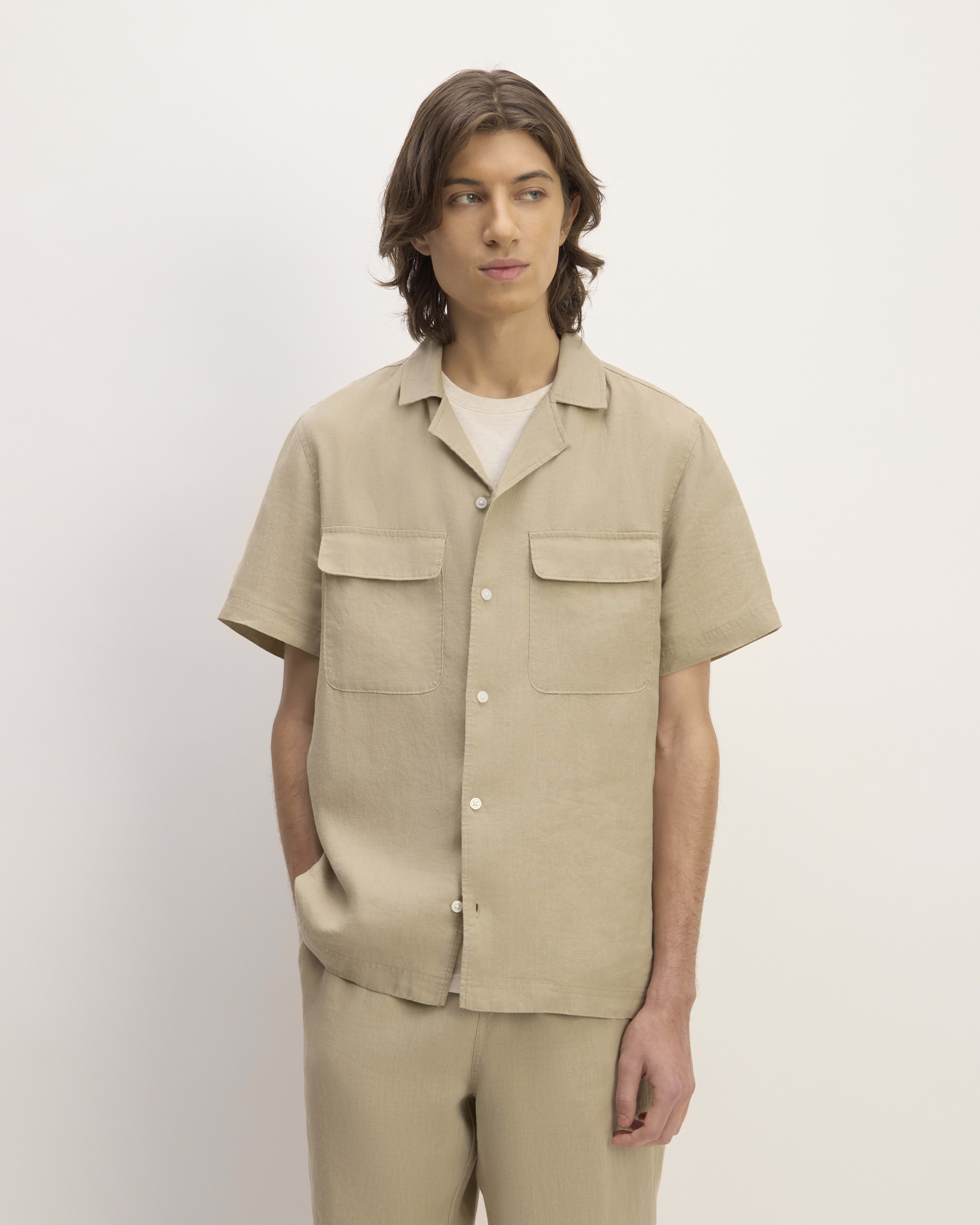 The Resort Shirt in Linen | Trench Coat Khaki – Everlane
