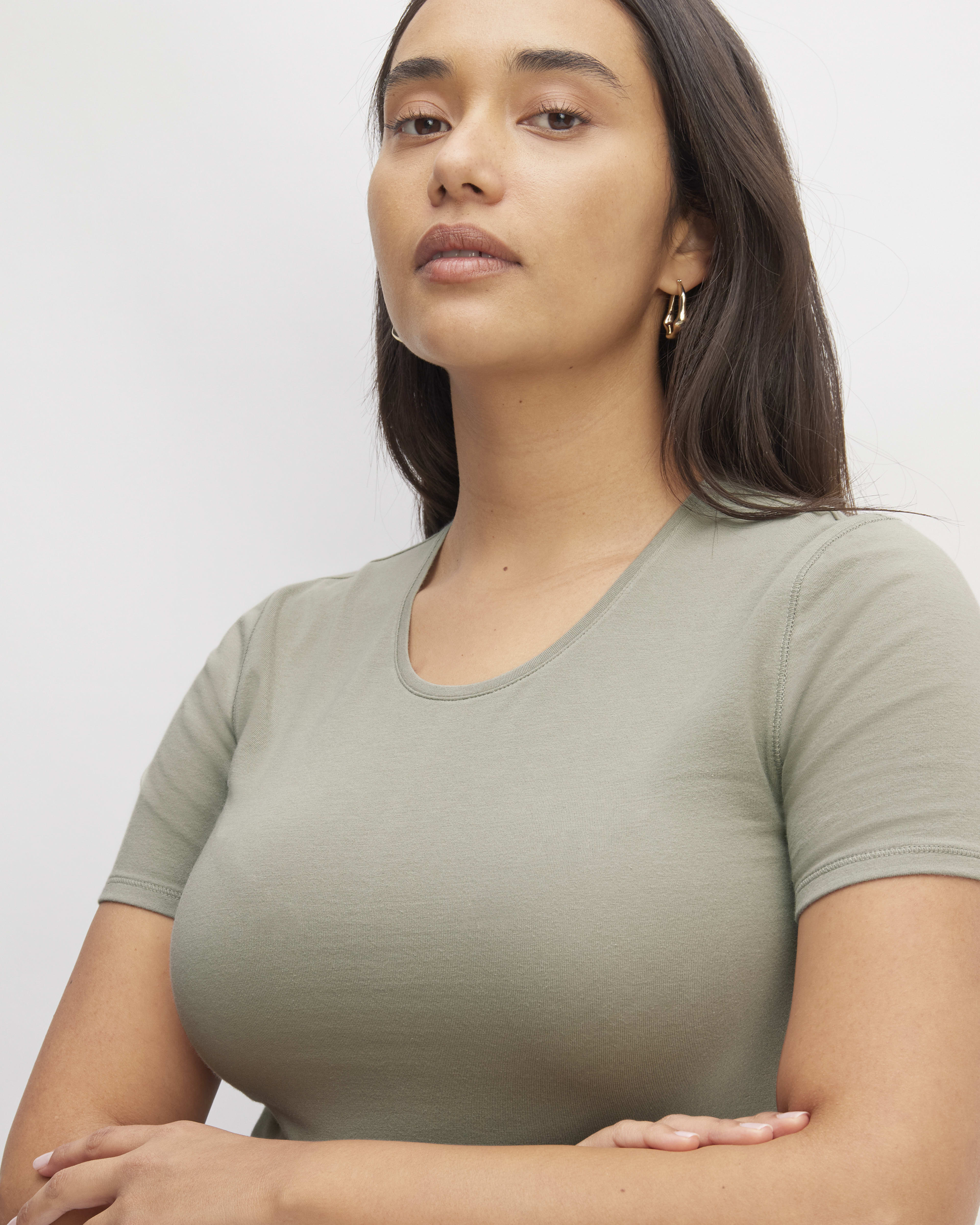 The Supima® Form Crew Neck Tee | Sage Green – Everlane
