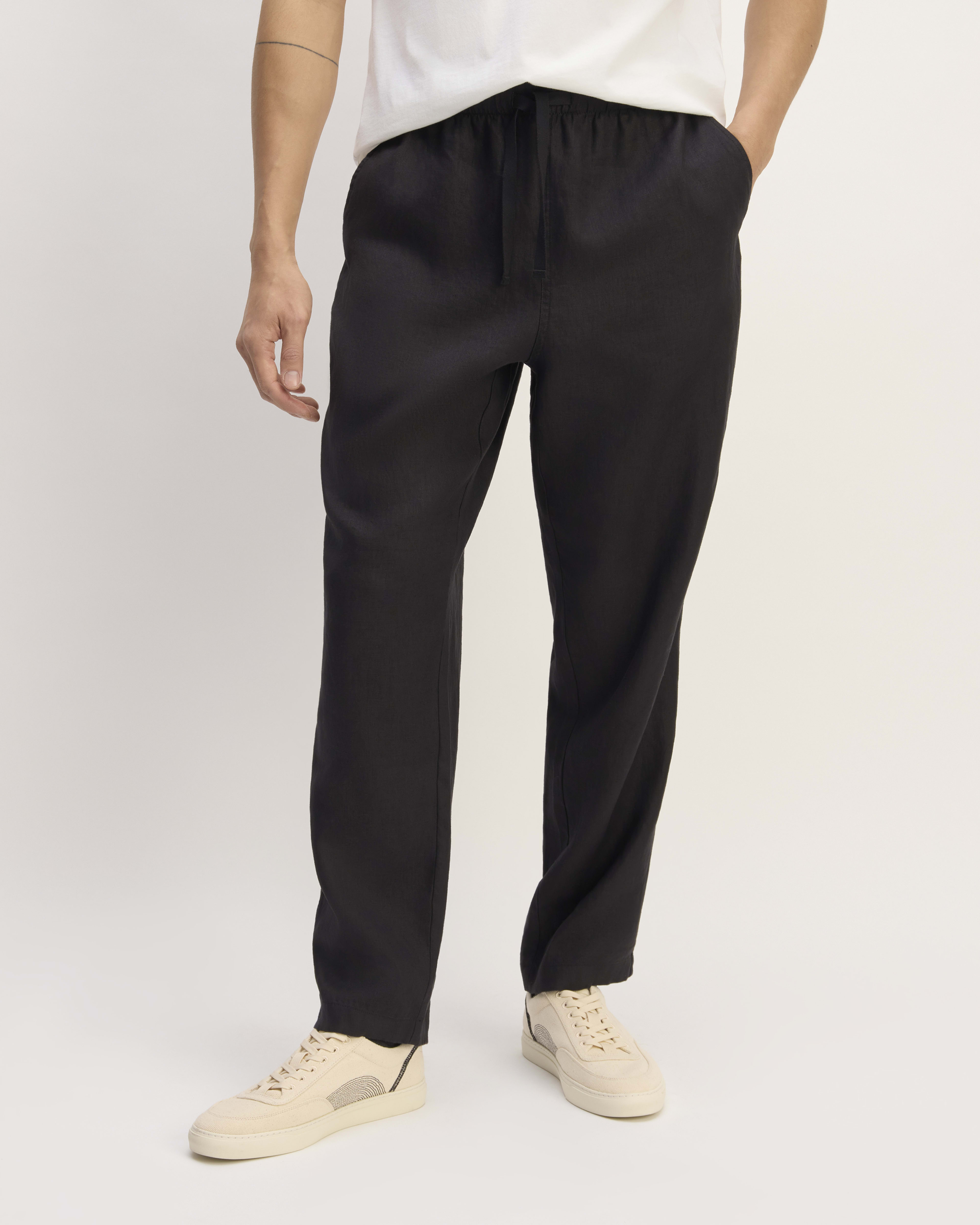 The Linen Easy Pant Black – Everlane