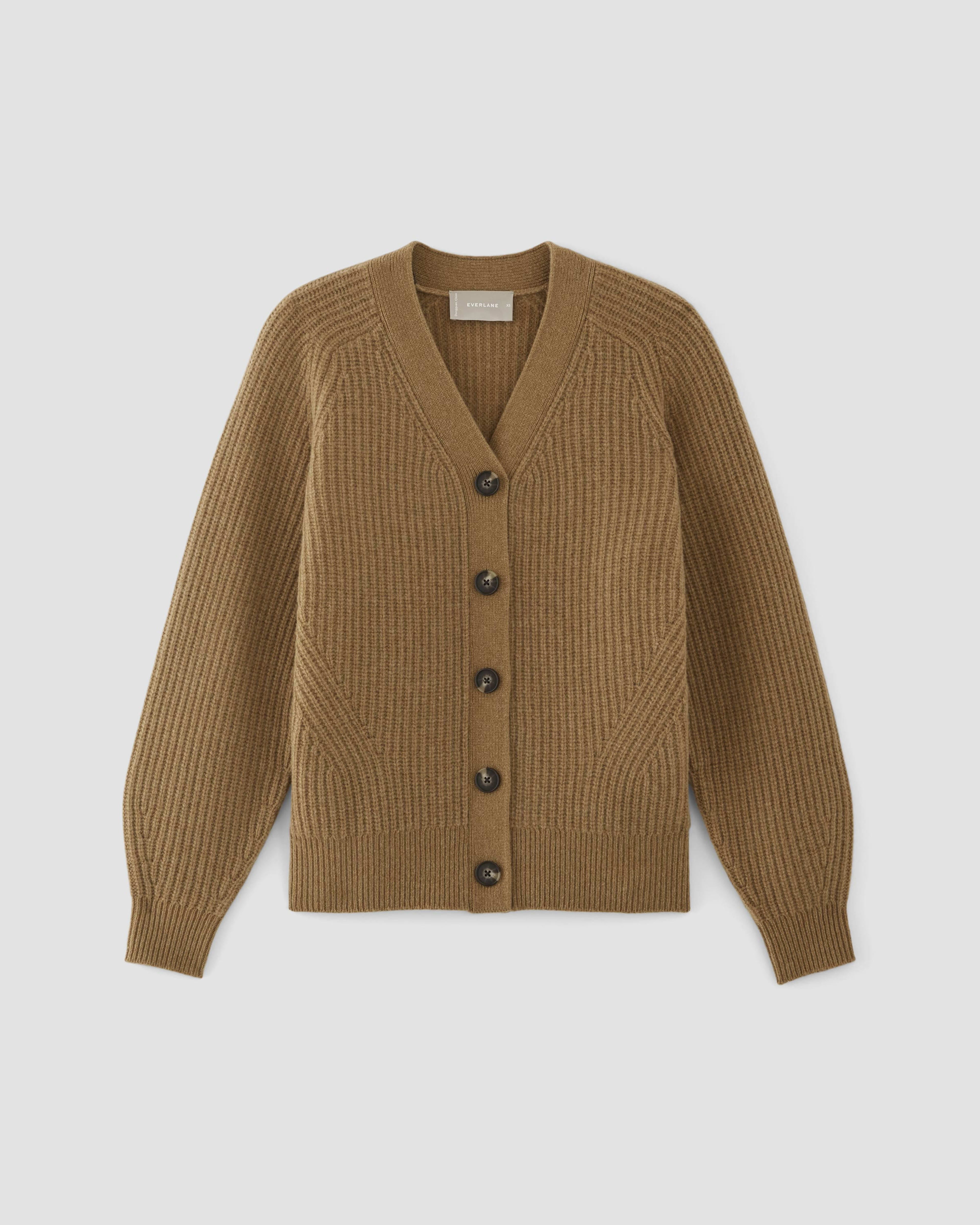 The Felted Merino Cardigan Deep Camel – Everlane