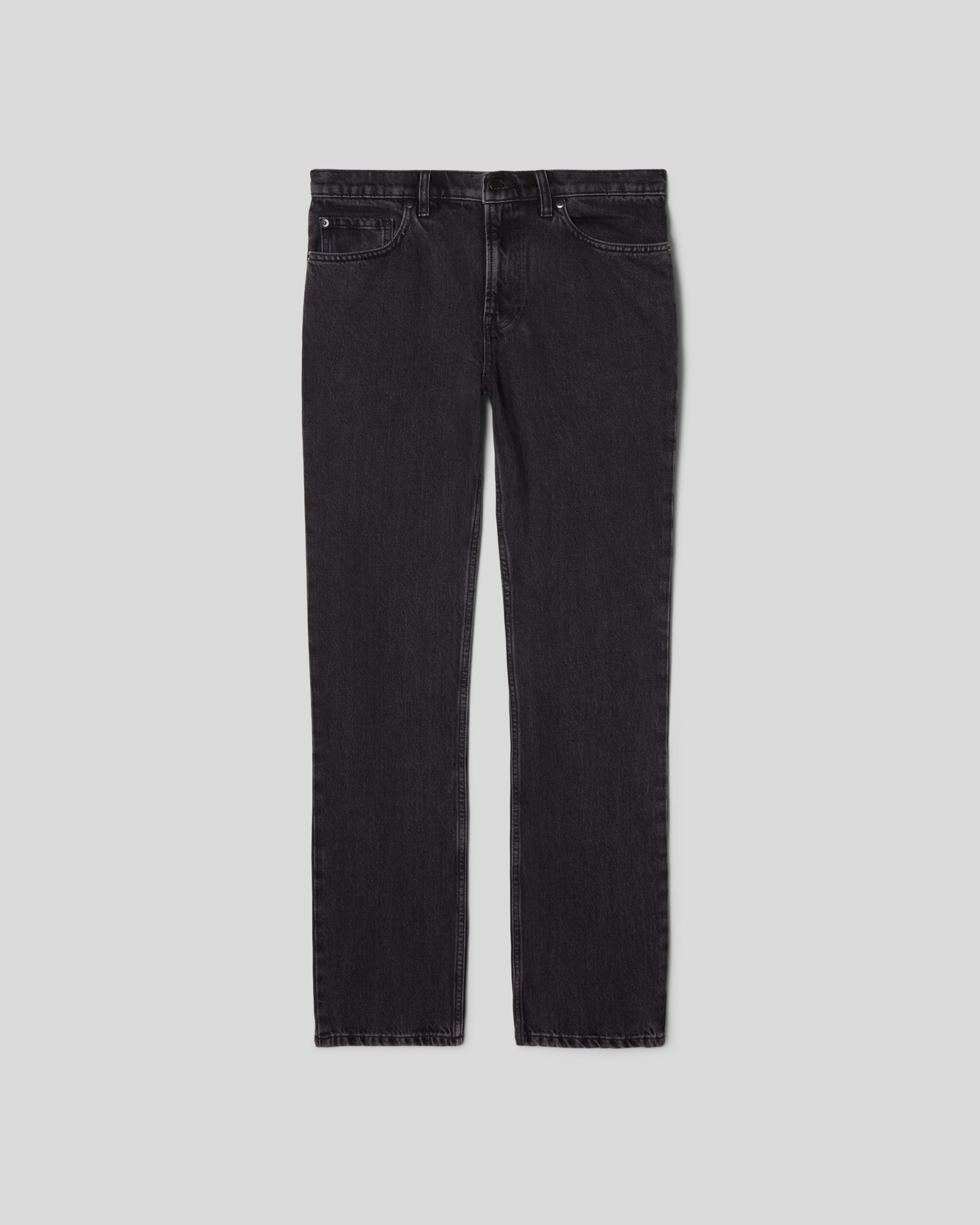 The Authentic Straight Jean Washed Black – Everlane