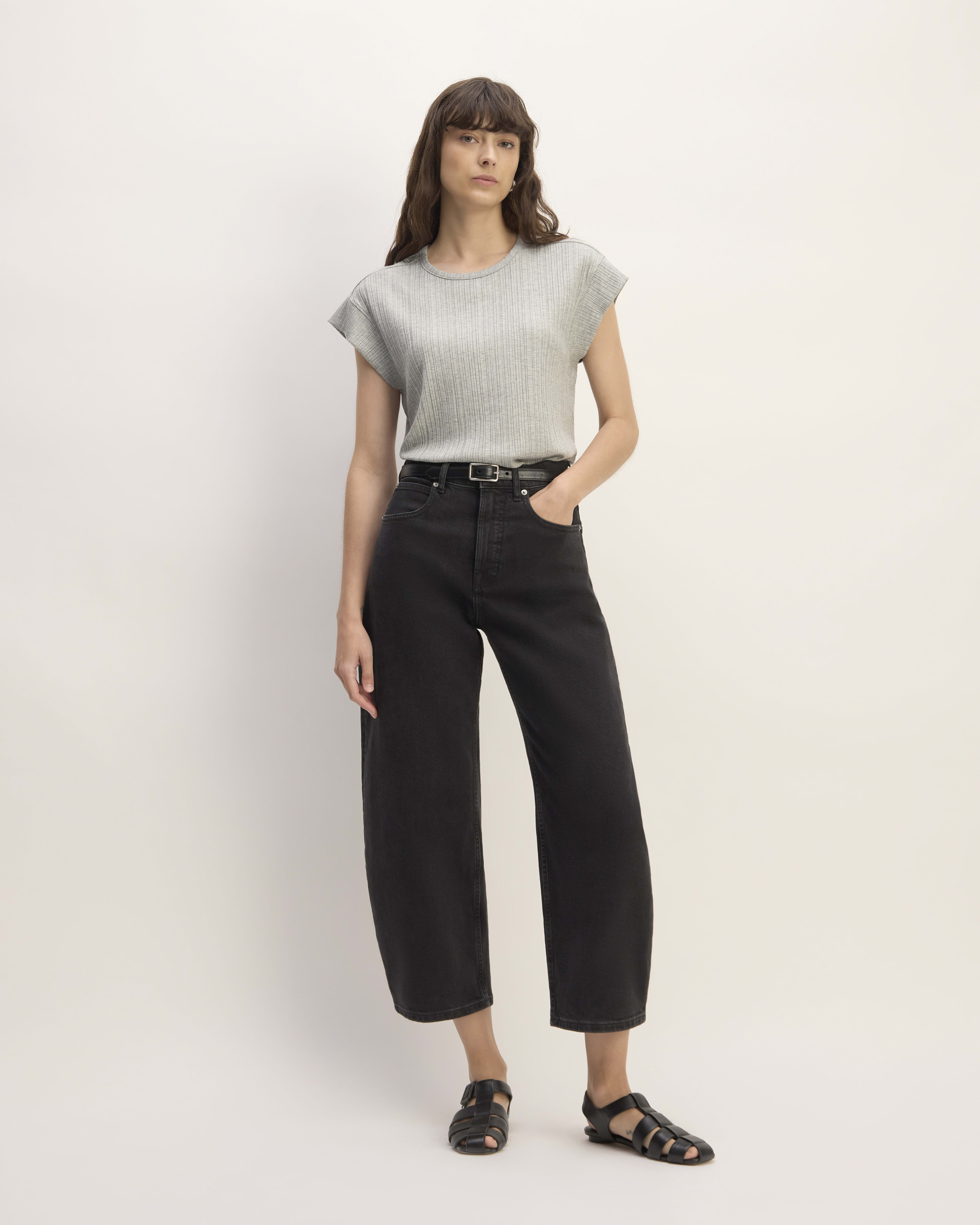 The Rib Muscle Tee Heathered Grey – Everlane