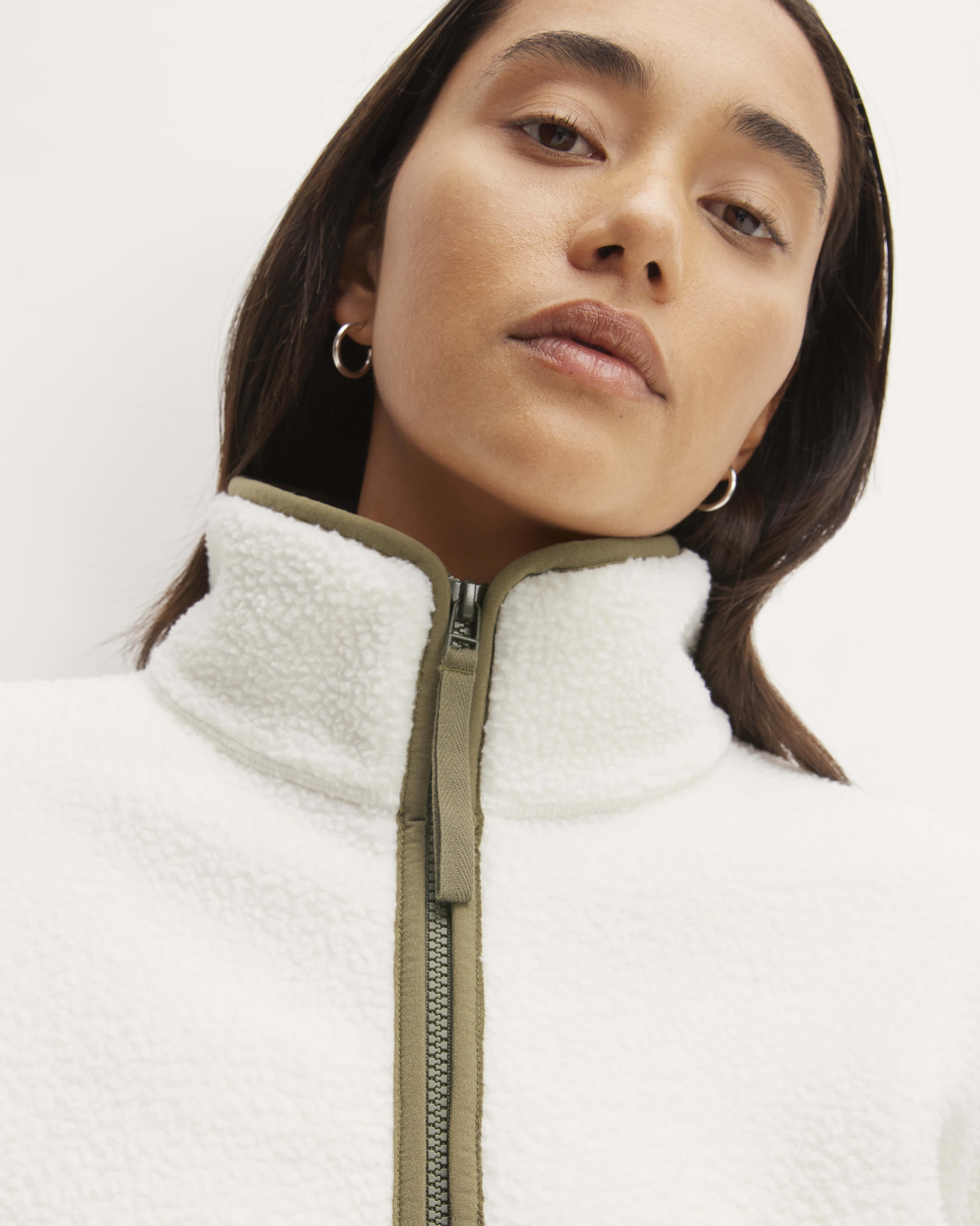 The ReNew Fleece Oversized Half-Zip Bone – Everlane