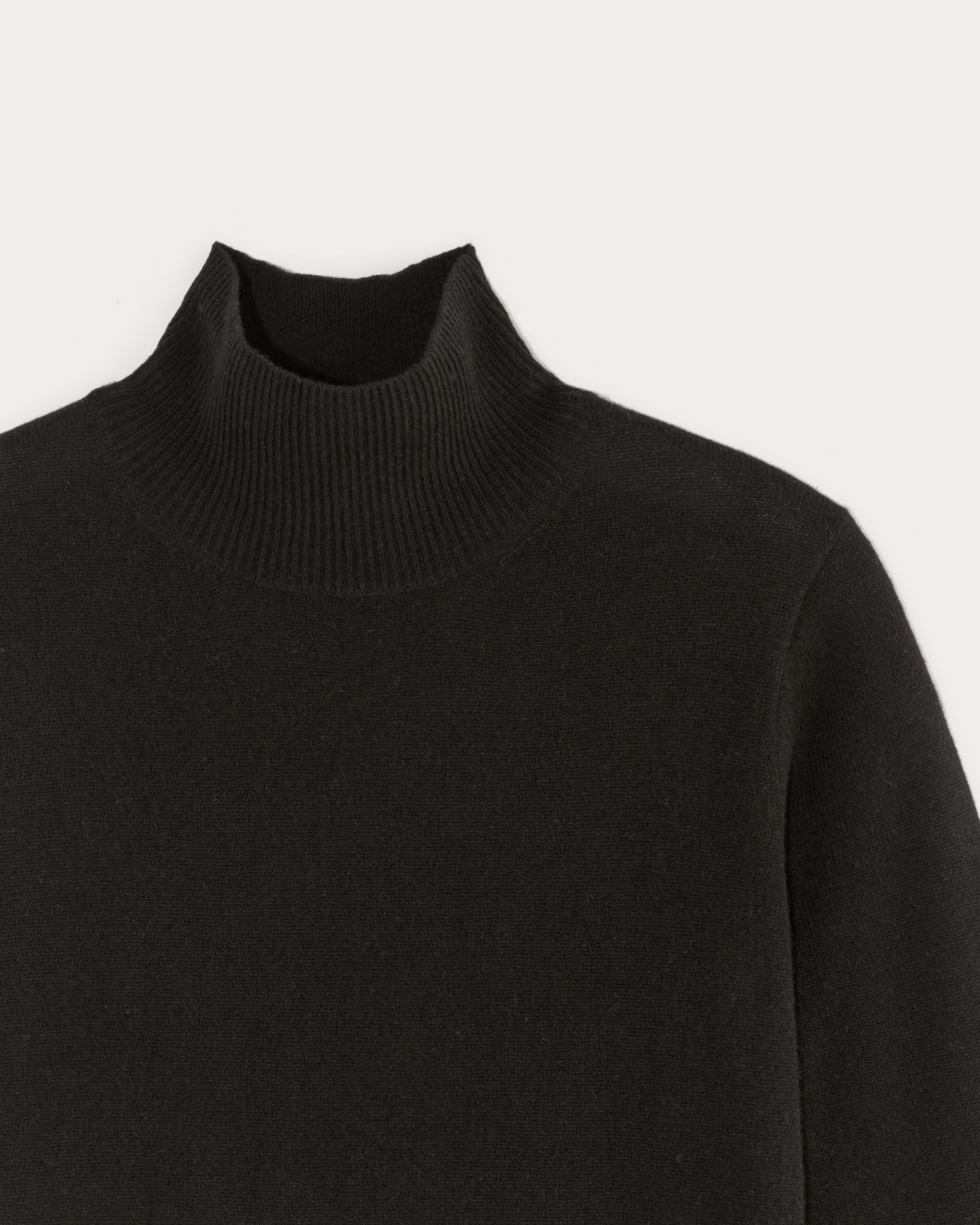 The Turtleneck Sweater Dress in Cashmere Black – Everlane