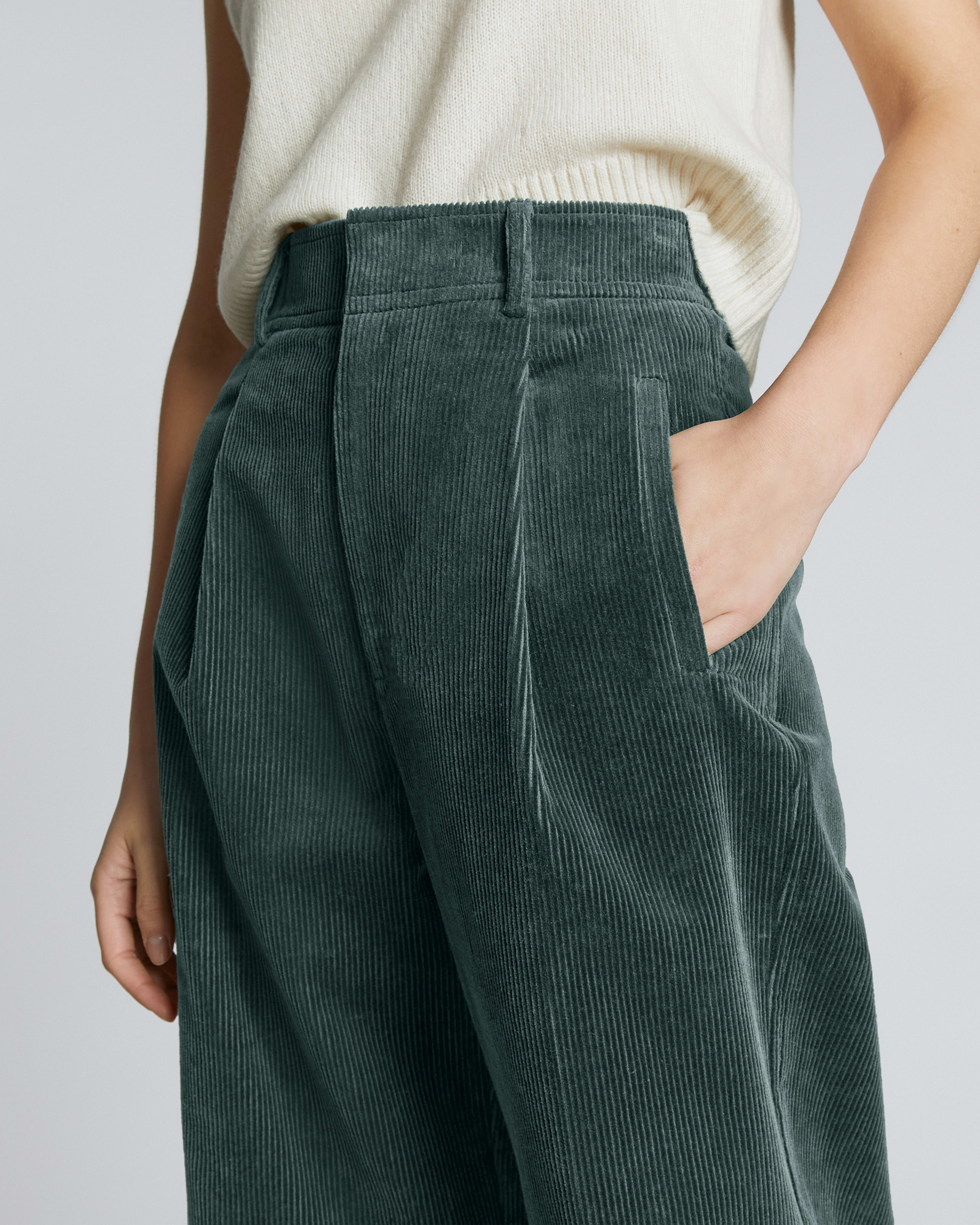 The Corduroy Way-High® Drape Pant Evergreen – Everlane