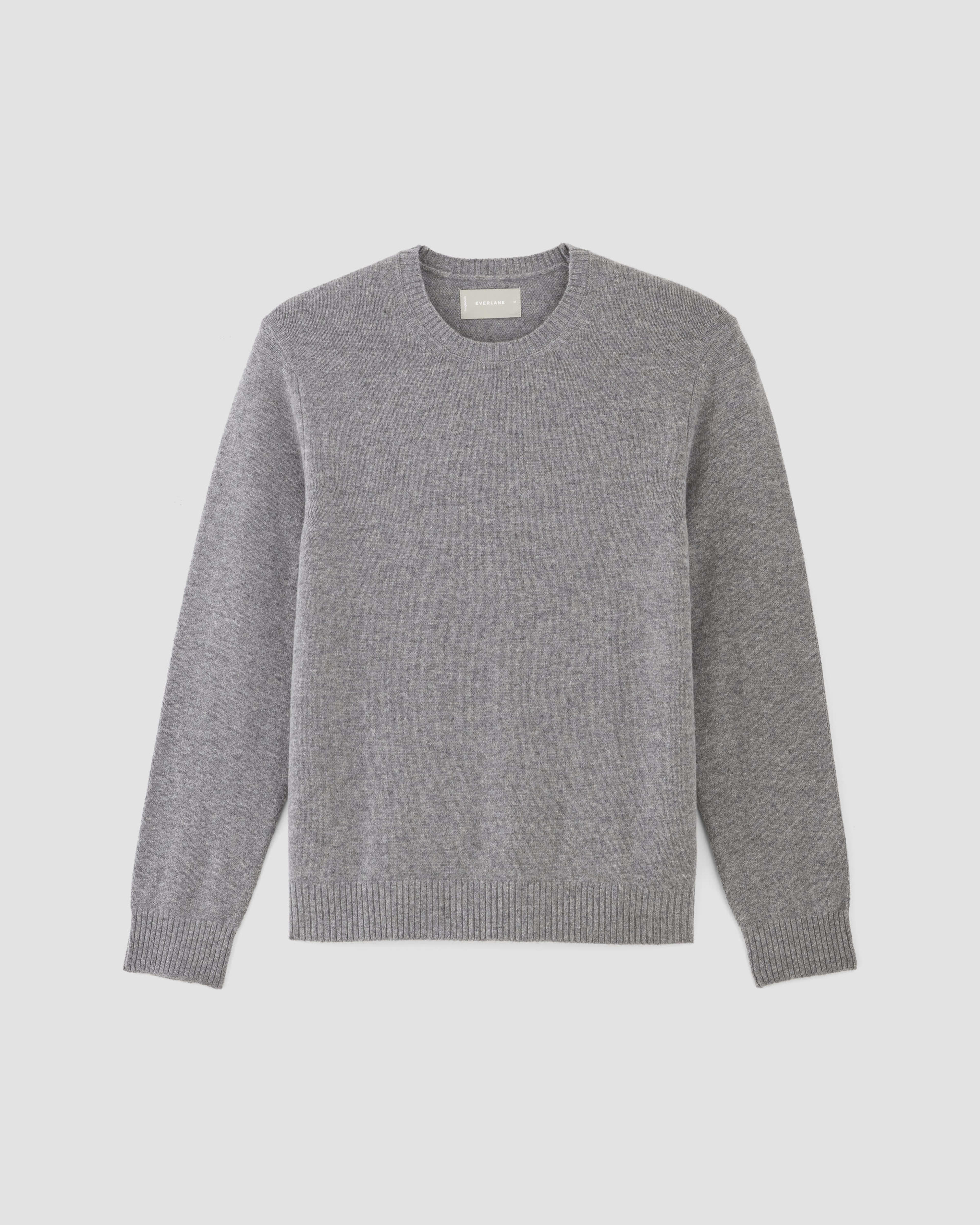 The Premium Merino Crew Neck Sweater | Heathered Mid-Grey – Everlane