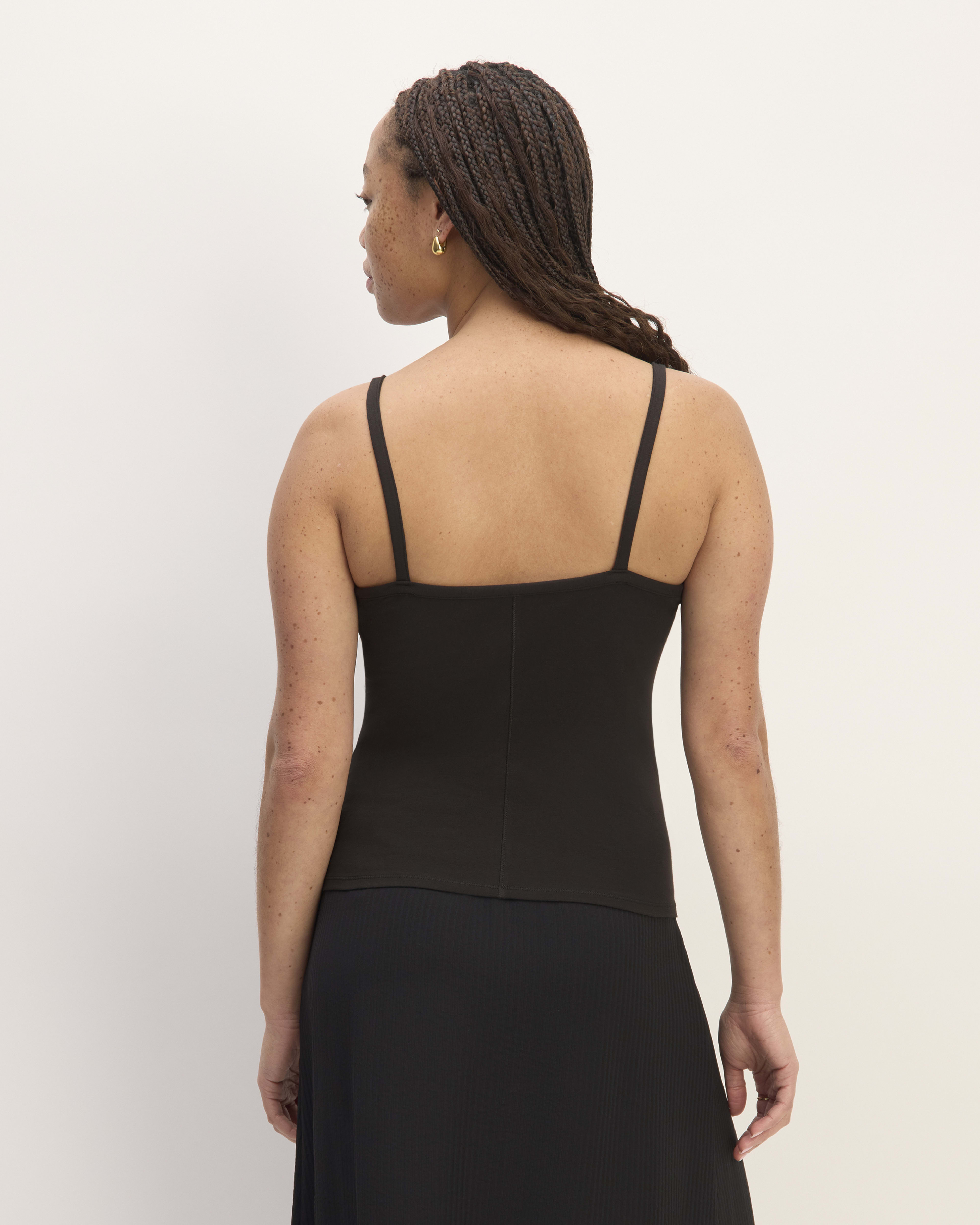 The Supima® Form Spaghetti Strap Cami | Black – Everlane