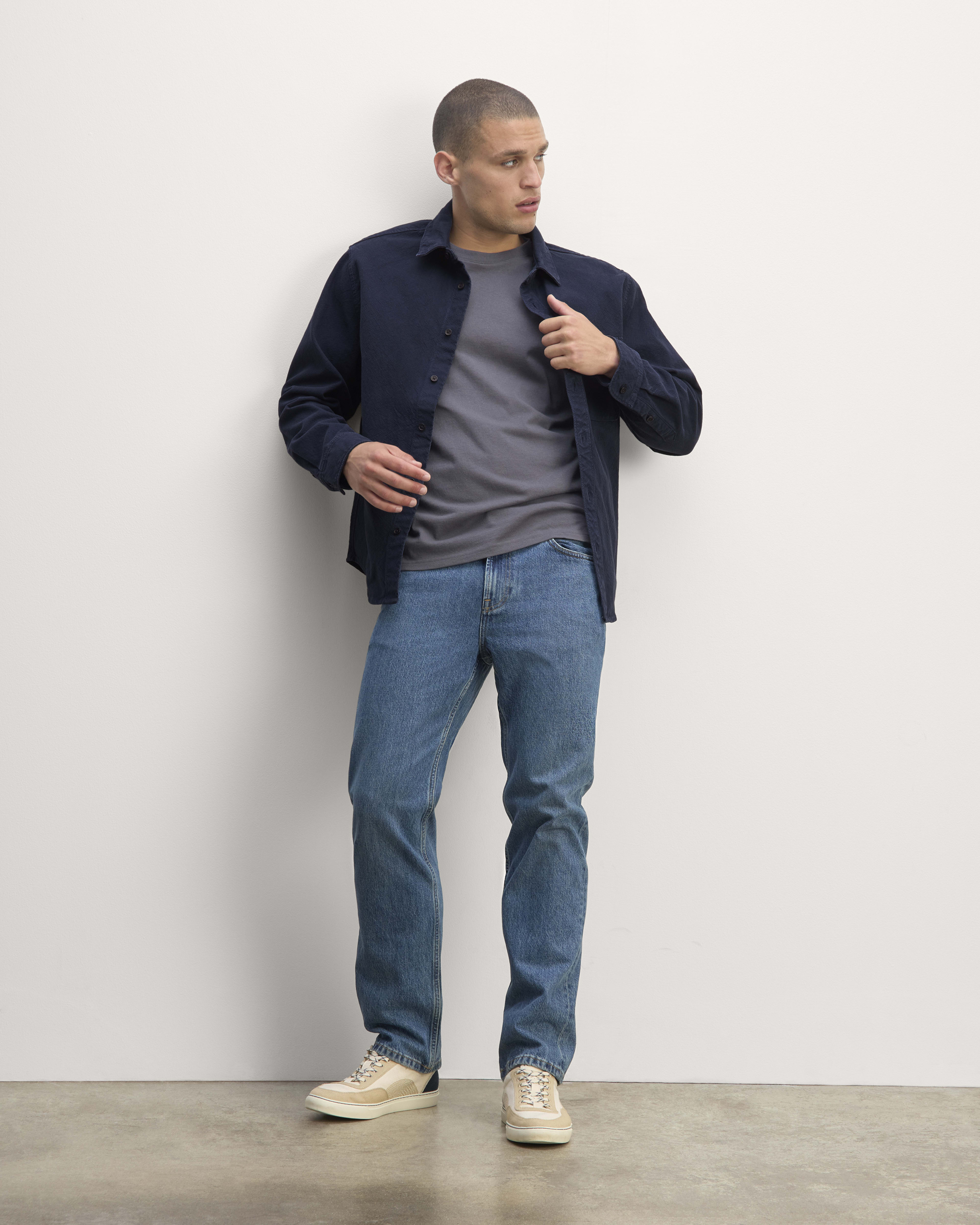 The Canvas Organic Cotton Overshirt | Navy – Everlane