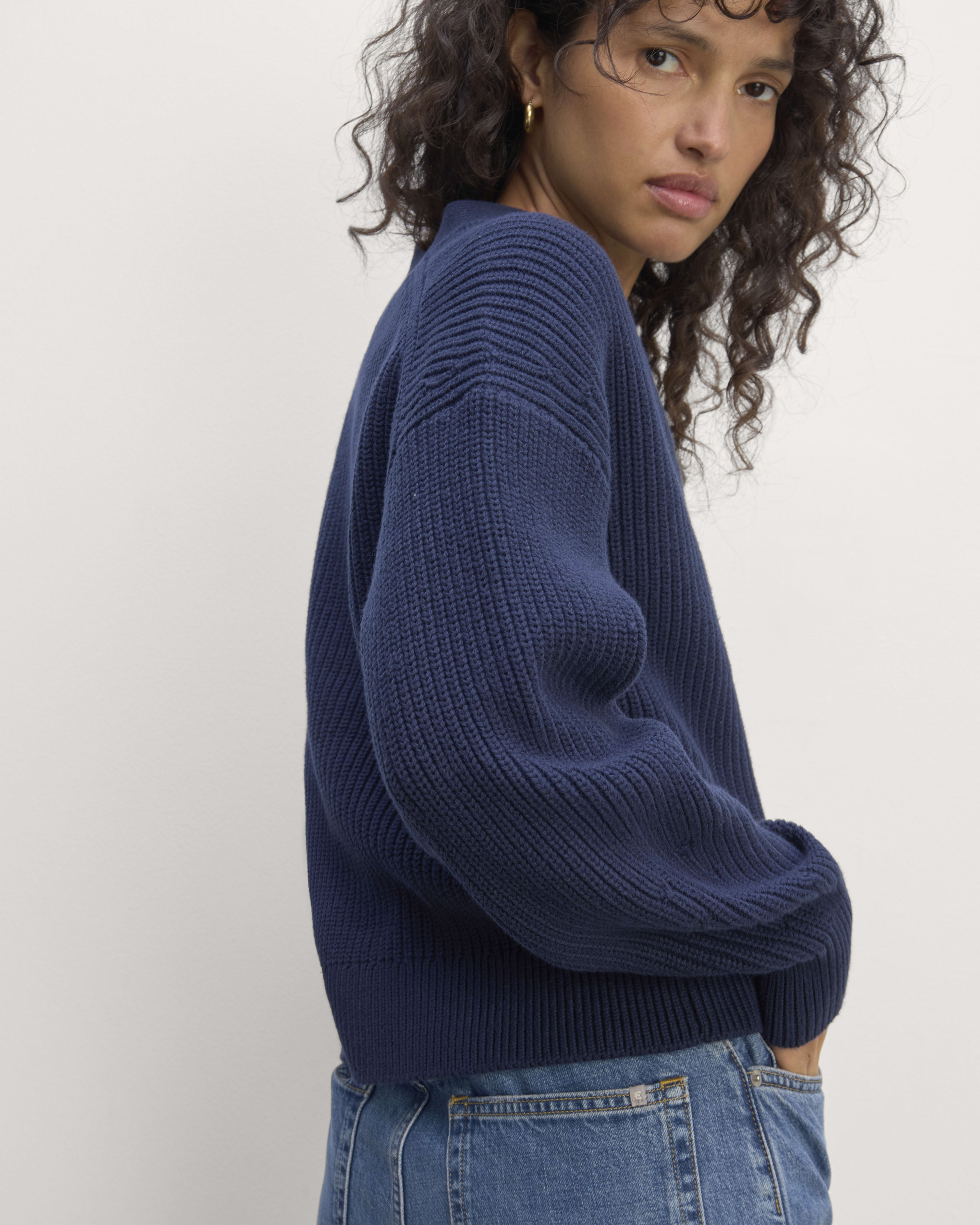 The Boxy Cardigan in Everyday Cotton | Navy – Everlane