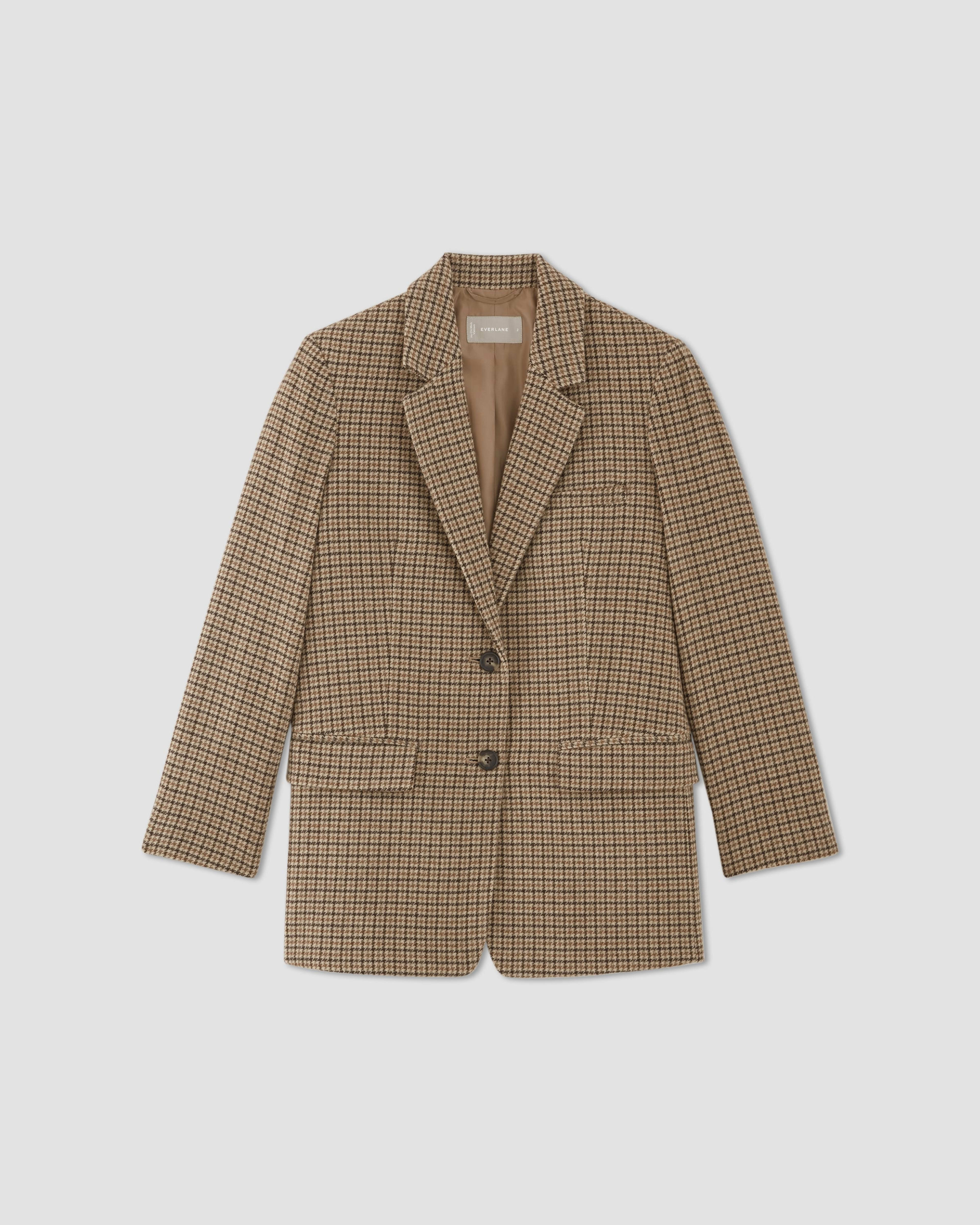 The Oversized Blazer in Wool | Camel Houndstooth – Everlane