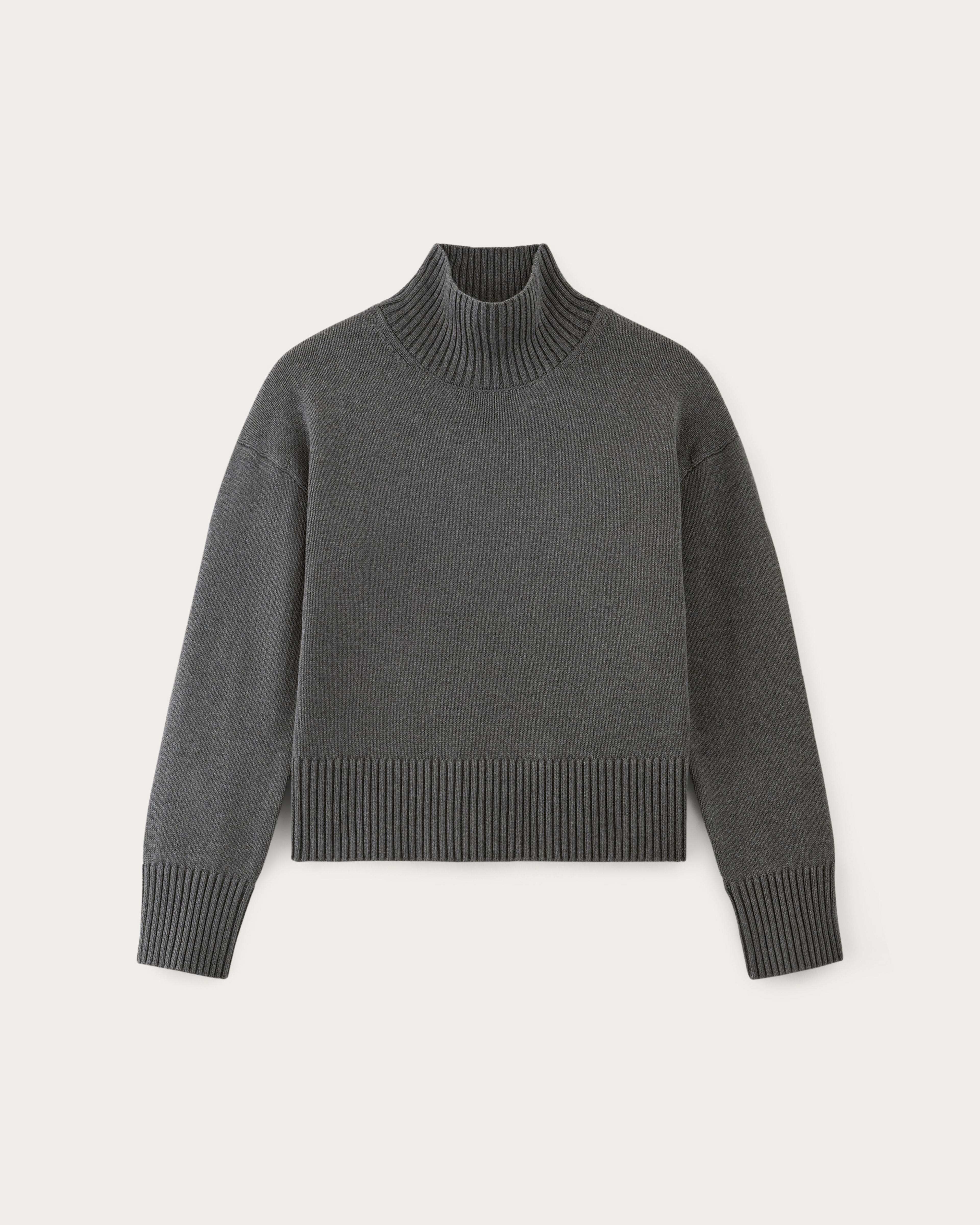 The Boxy Turtleneck in Everyday Cotton | Heathered Charcoal – Everlane
