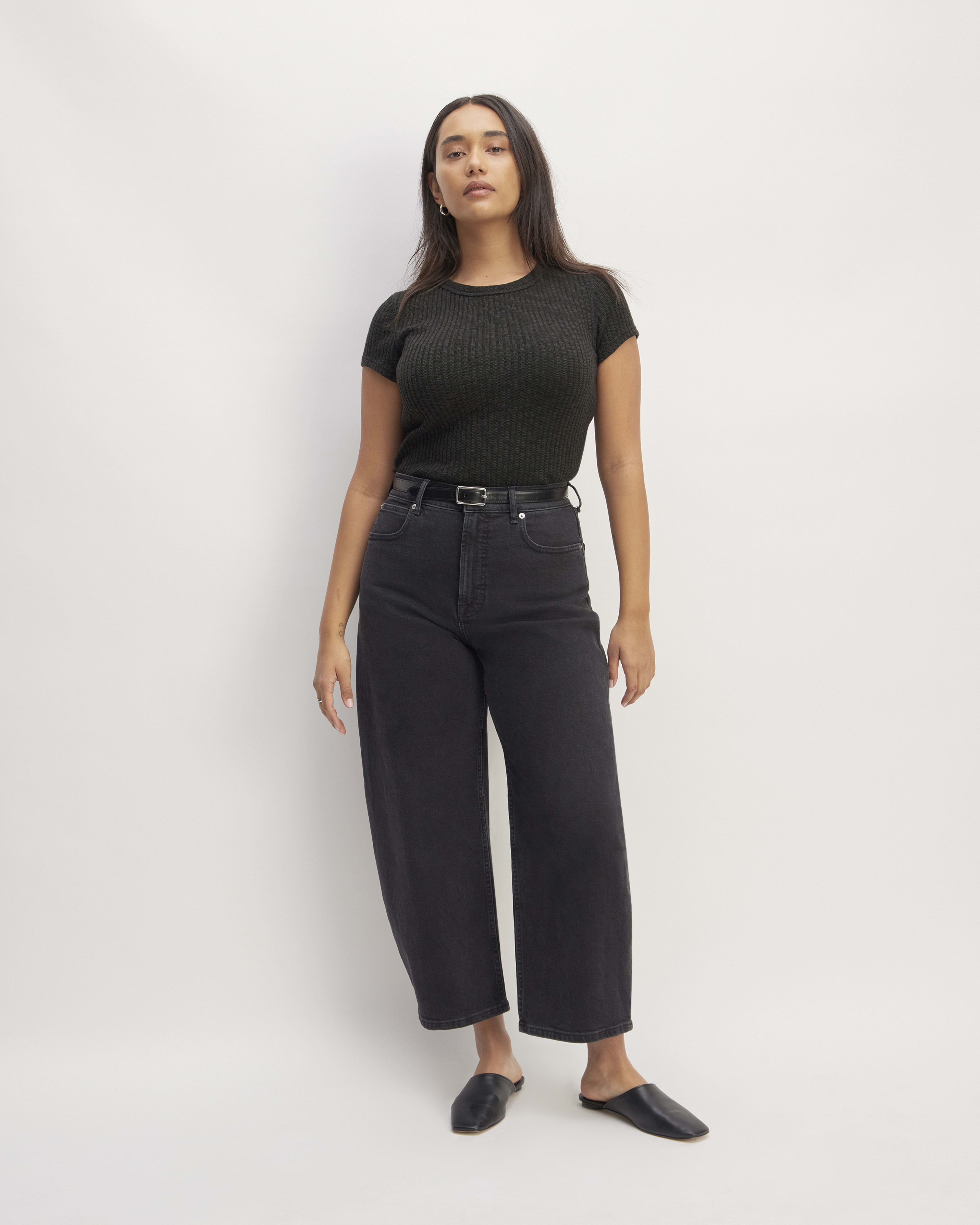 The Cozy Rib Tee Black – Everlane