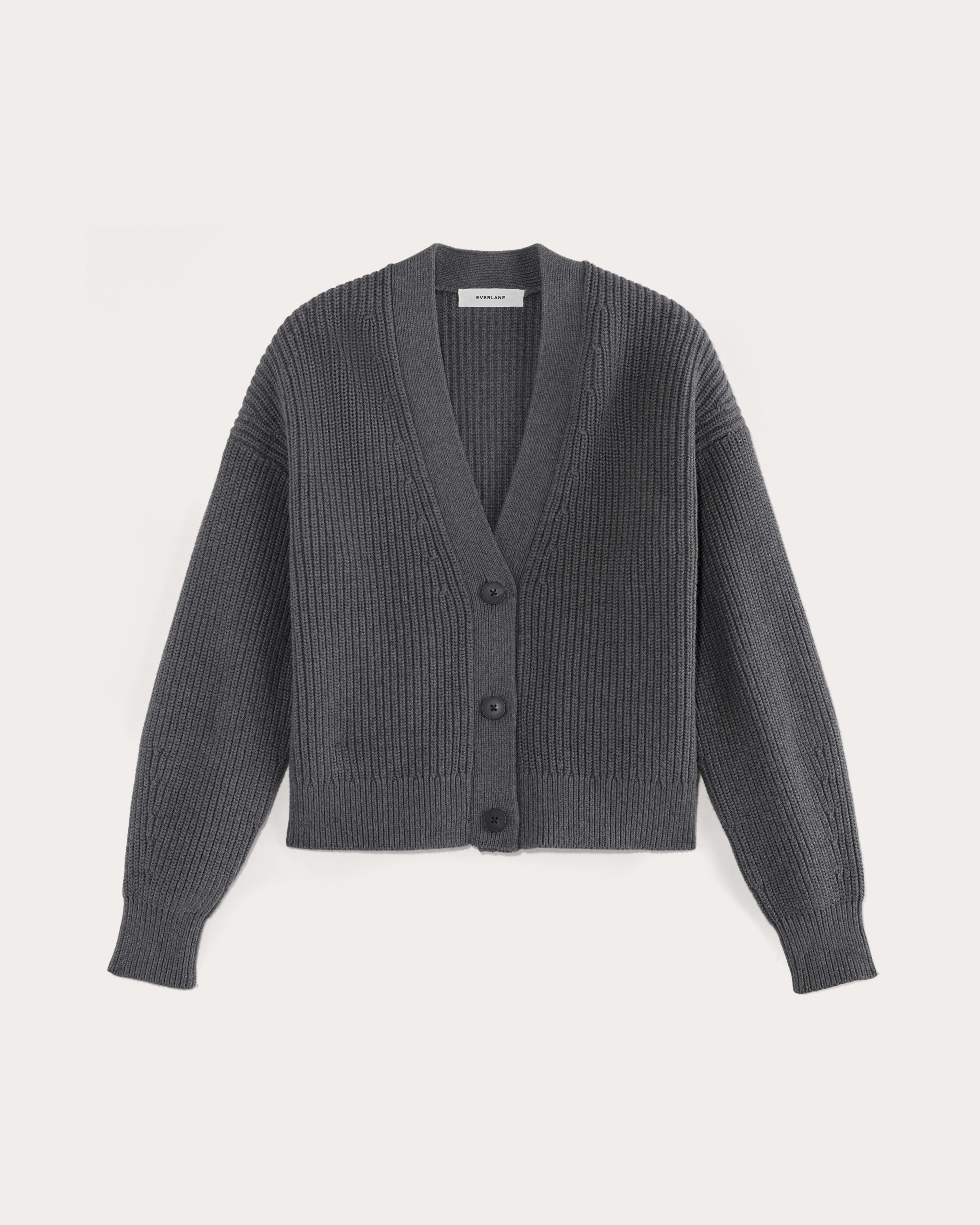 The Boxy Cardigan in Everyday Cotton | Heathered Charcoal – Everlane
