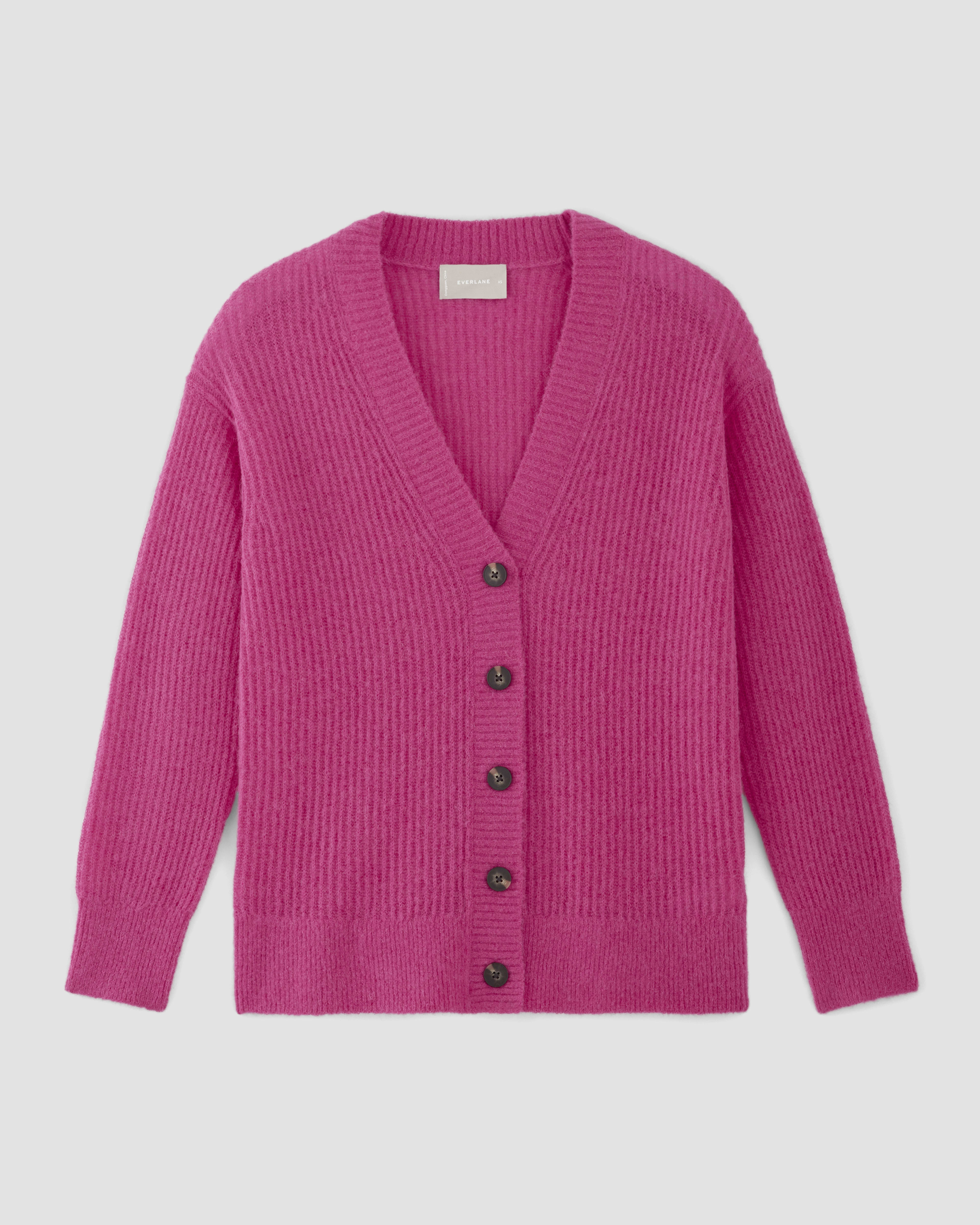 The Alpaca Oversized Cardigan Fuchsia Pink – Everlane