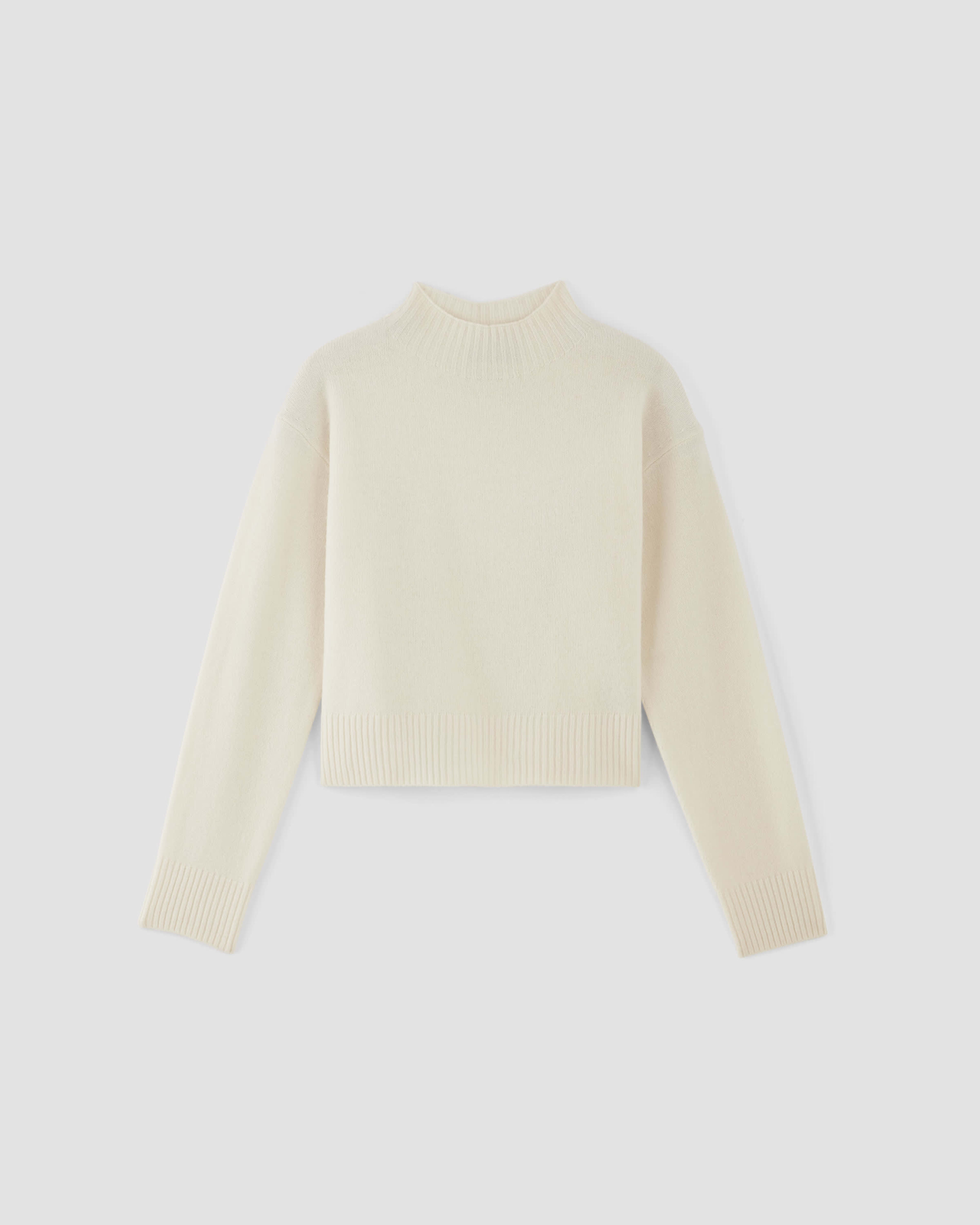 The Good Merino Wool Mockneck Sweater Bone – Everlane