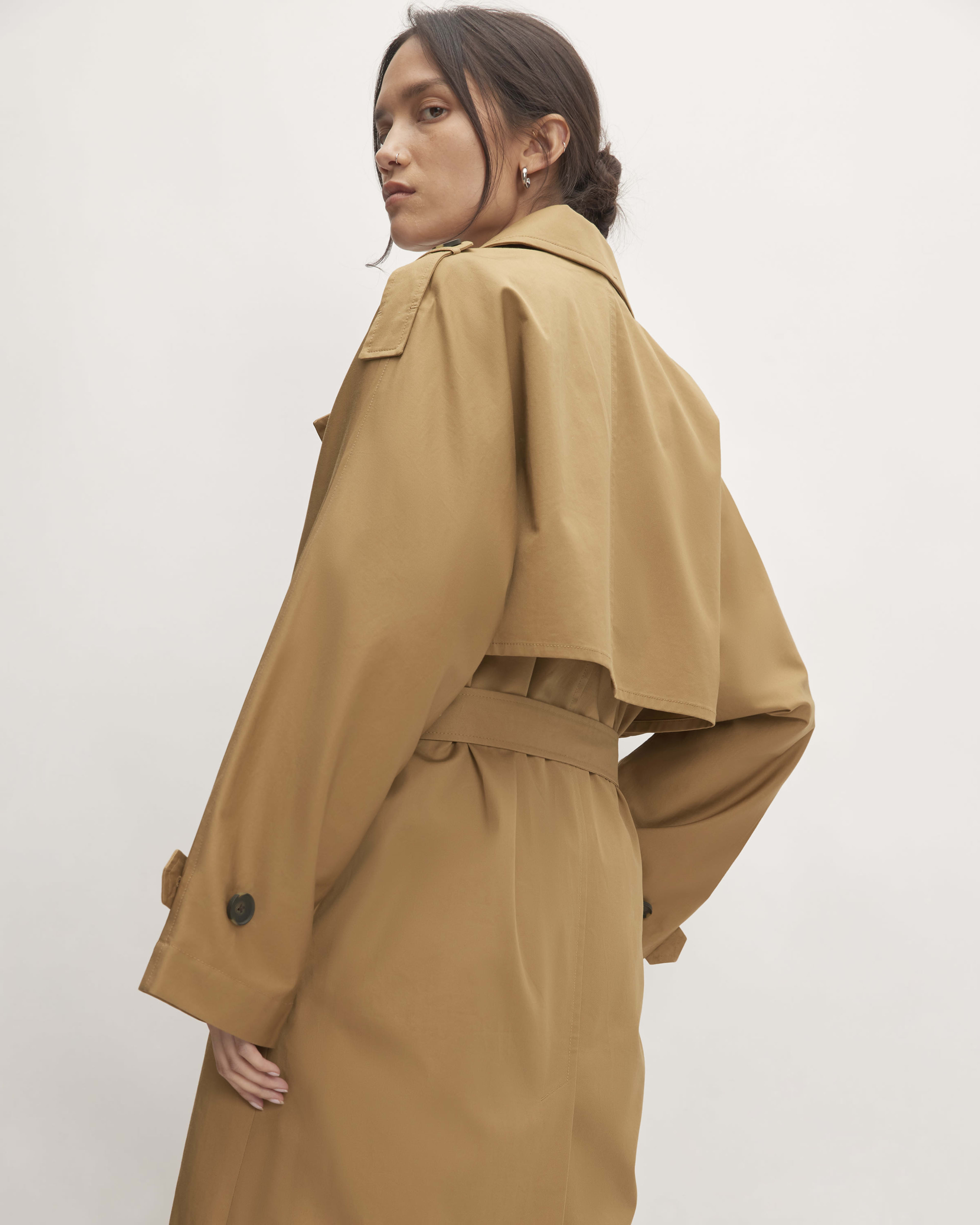 The Cotton Long Trench Coat Toasted Coconut – Everlane