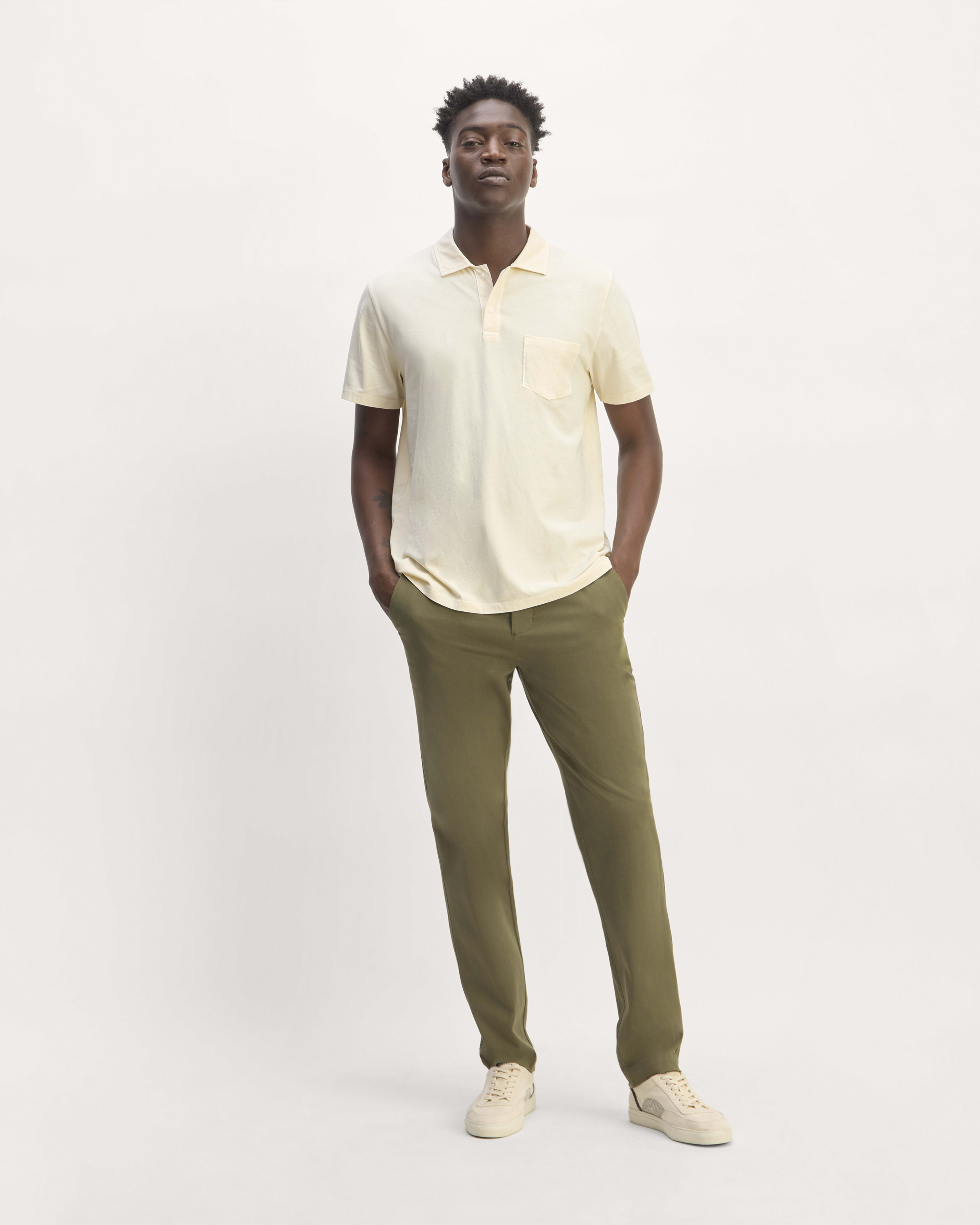 The Essential Organic Garment-Dyed Polo | Parchment – Everlane