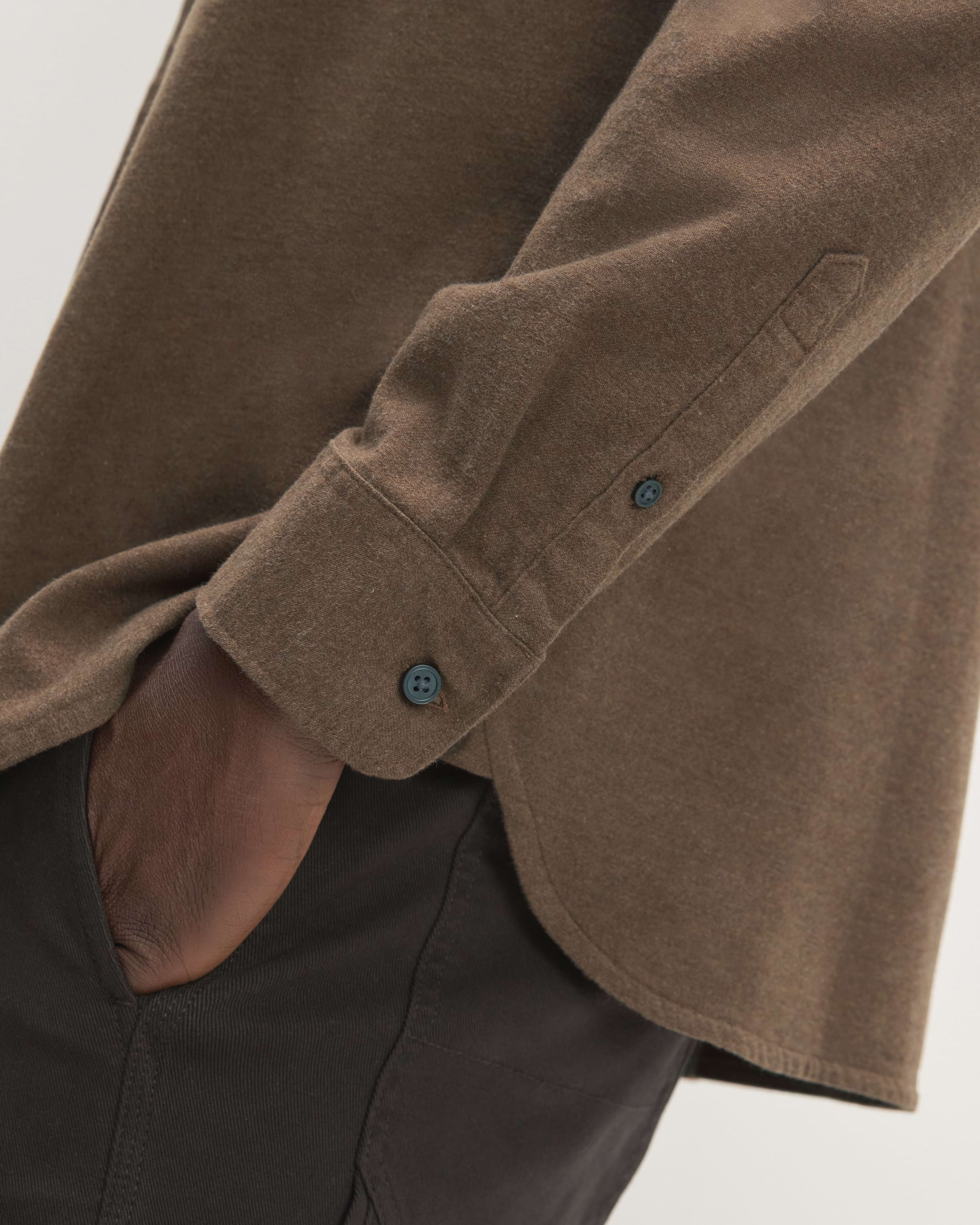 The Brushed Flannel Shirt | Heathered Cocoa Brown – Everlane