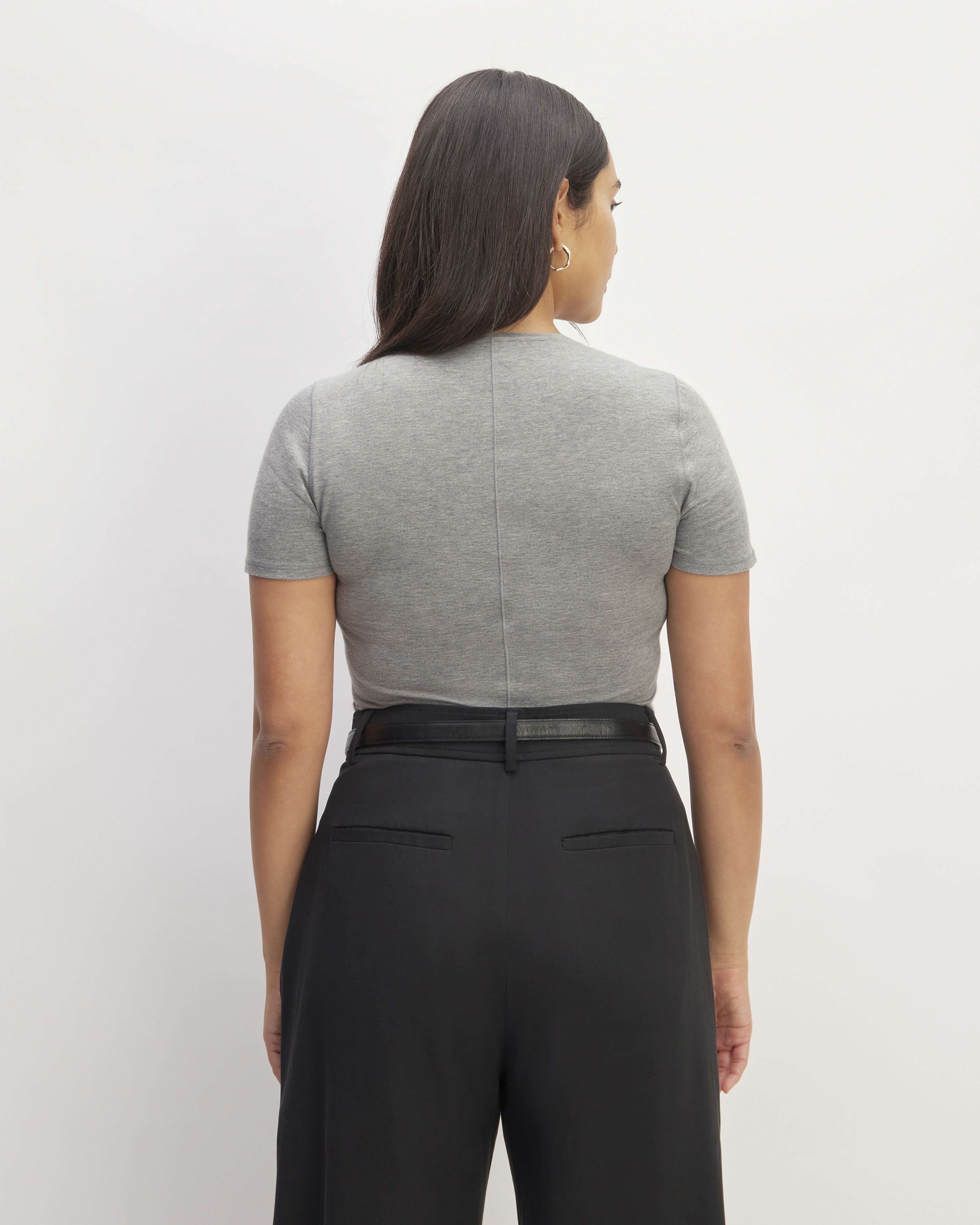 The Supima® Form Crew Neck Tee Mid Heather Grey – Everlane